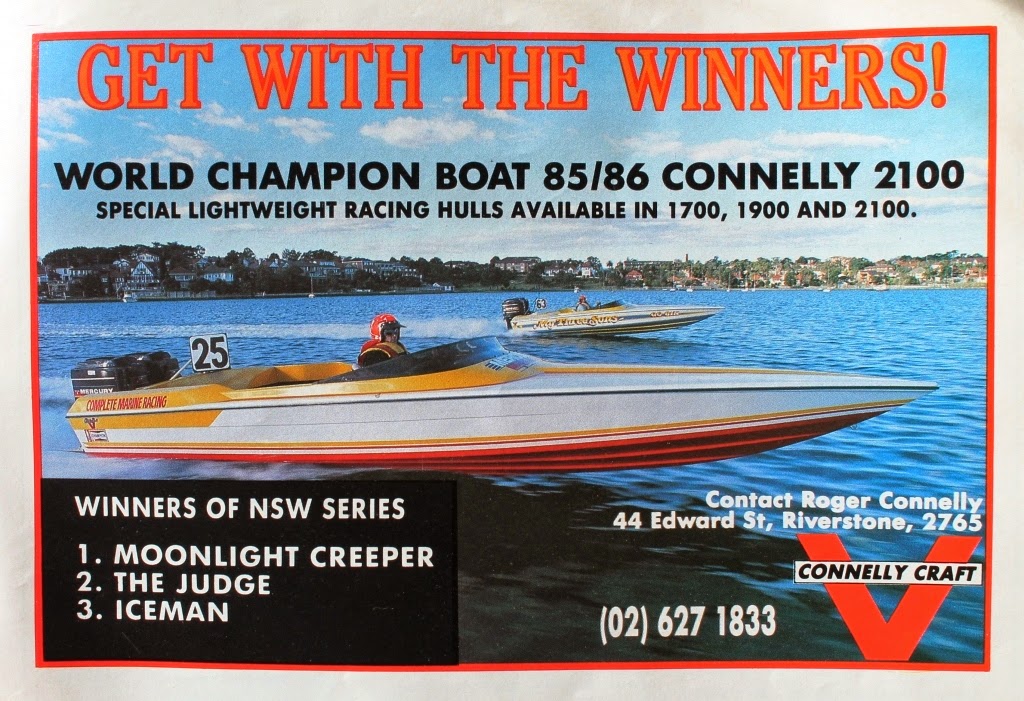 AUSSIE SKIBOATS: old adverts; CONNELLY 2100