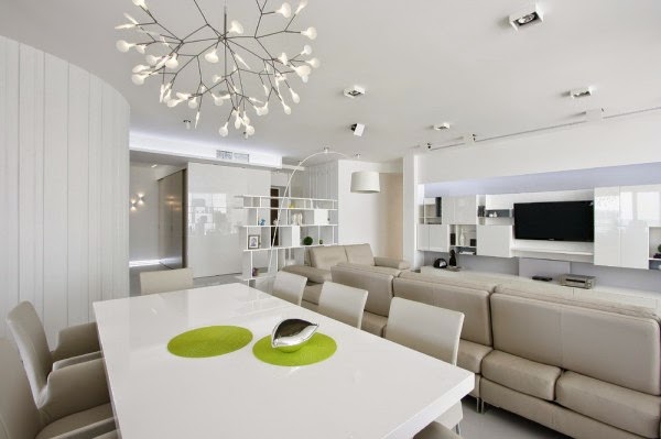 Modern White Color Dining Rooms Ideas - Freshnist Design