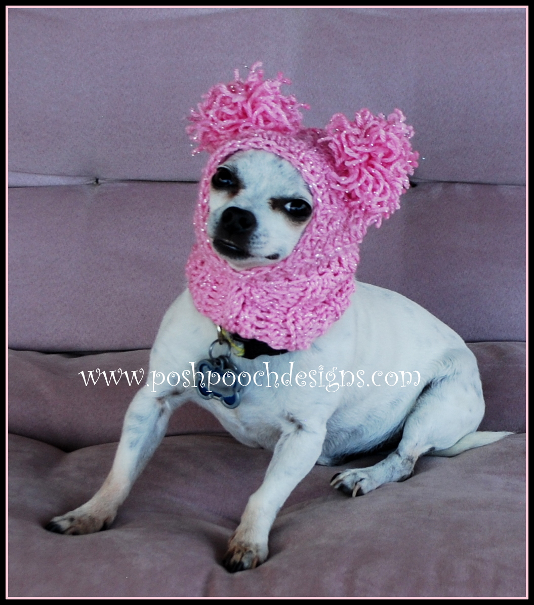 Posh Pooch Designs : Pink Pom Pom Dog Snood Crochet pattern | Posh ...