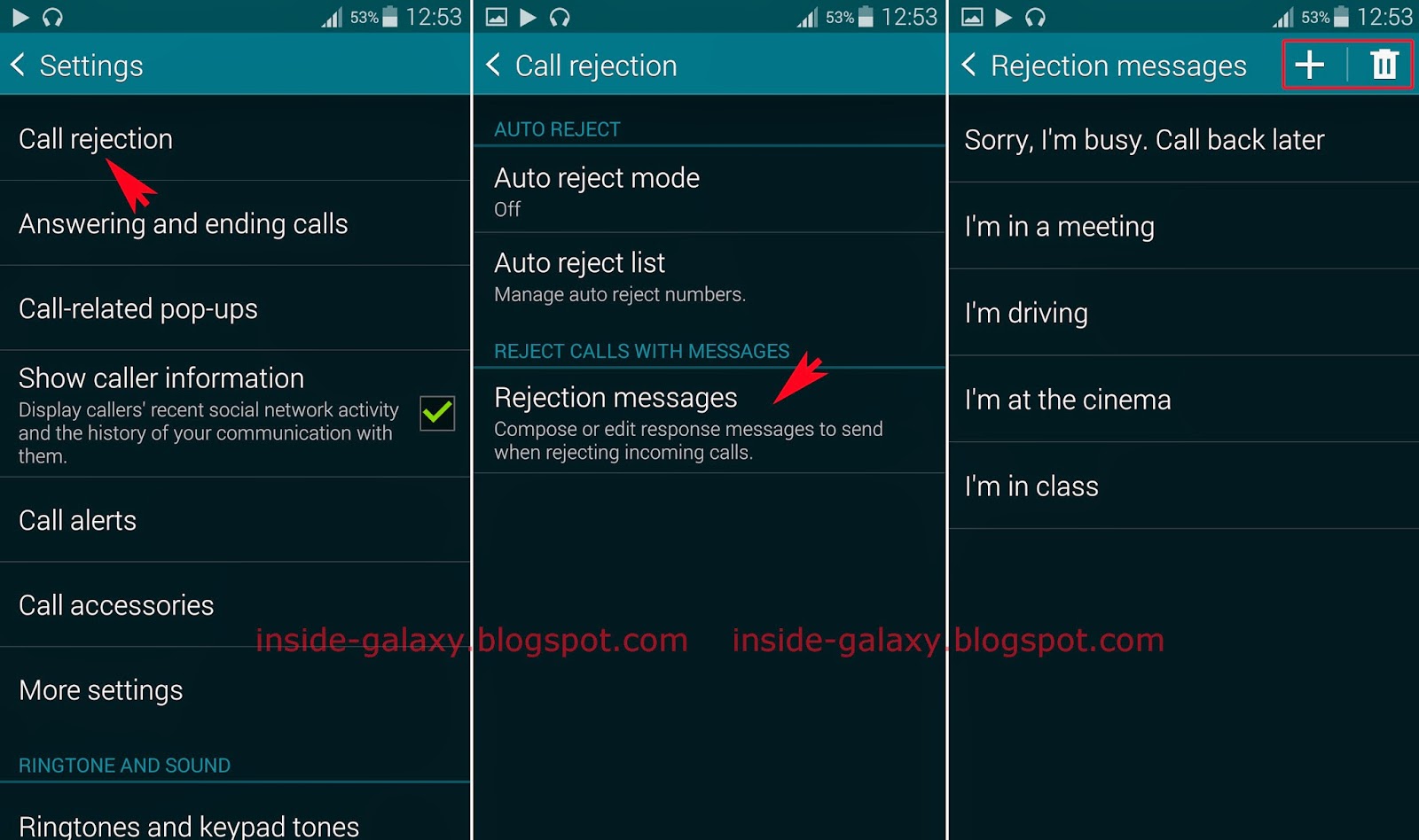 Inside Galaxy: Samsung Galaxy S5: How to Use Reject Calls with Messages ...