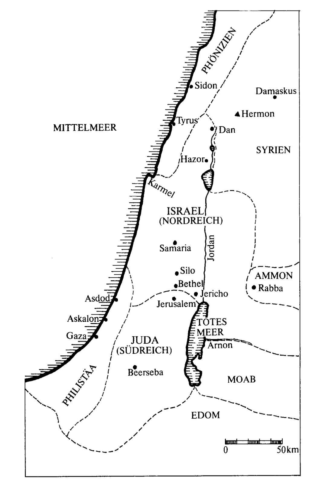 Old Paths Pentecostal Ministries: Divided Kingdom Map