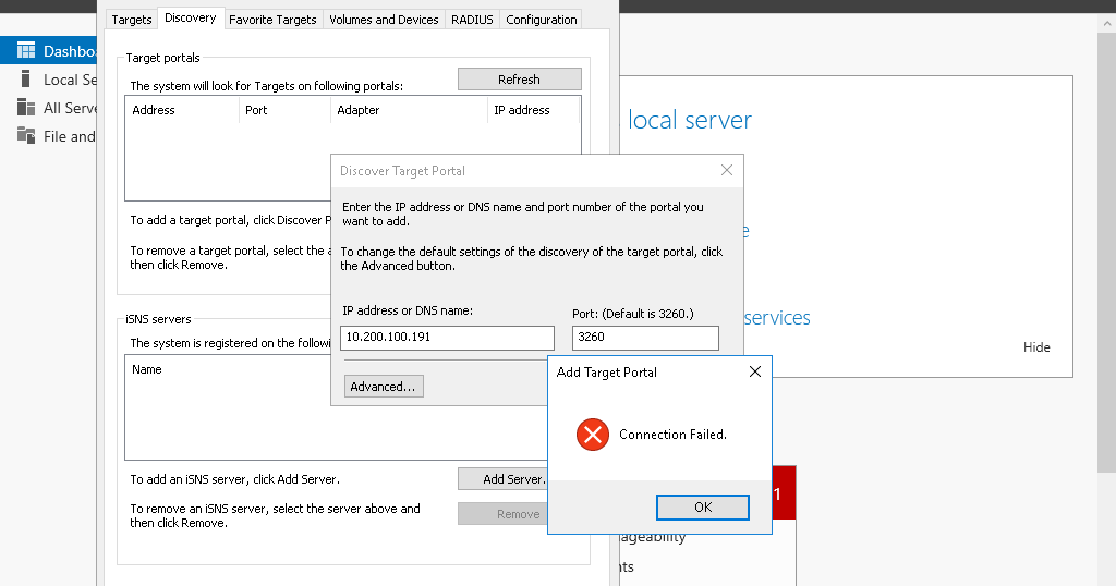 Weys Note Iscsi For Failover Cluster 練習時出現的連線問題