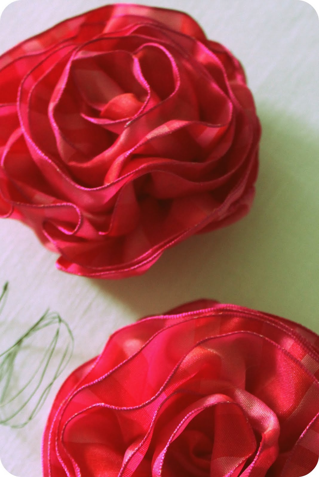 Pulled-Wire Ribbon Rose Tutorial - happenstance home