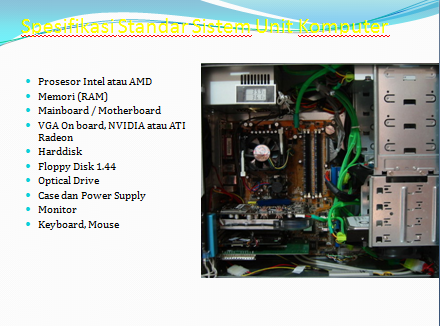 Hardware: Spesifikasi Standar Sistem Unit Komputer