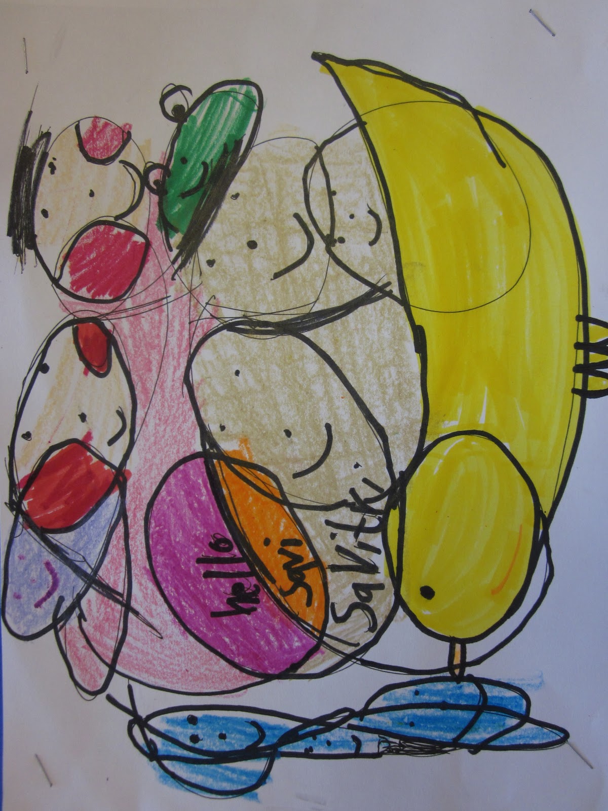 Art is Basic-- Art Teacher Blog: Miro Squiggle Drawings-- 1st Grade