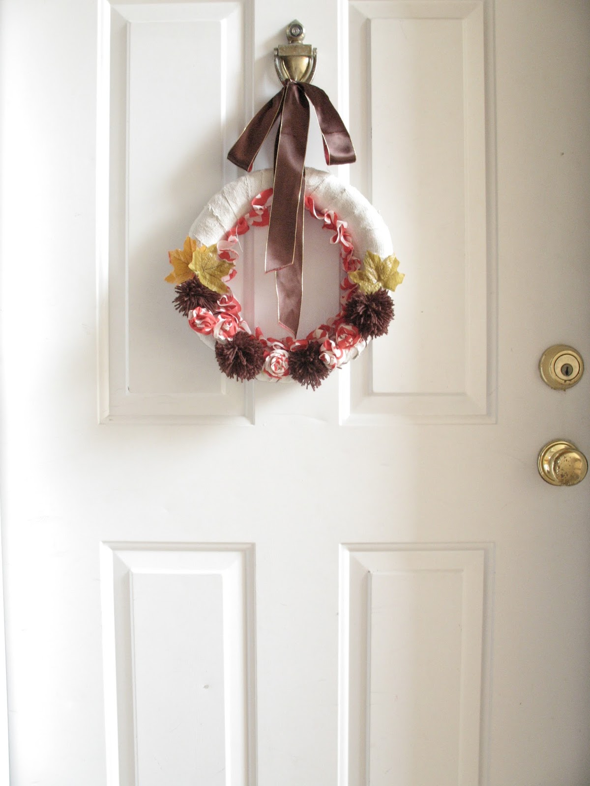 Life Between Potato and Rice: Autumn Wreath ( Made with Goodwill Shirt )