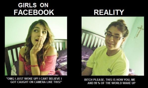 Fun Facts: Girls on Facebook vs. Reality.
