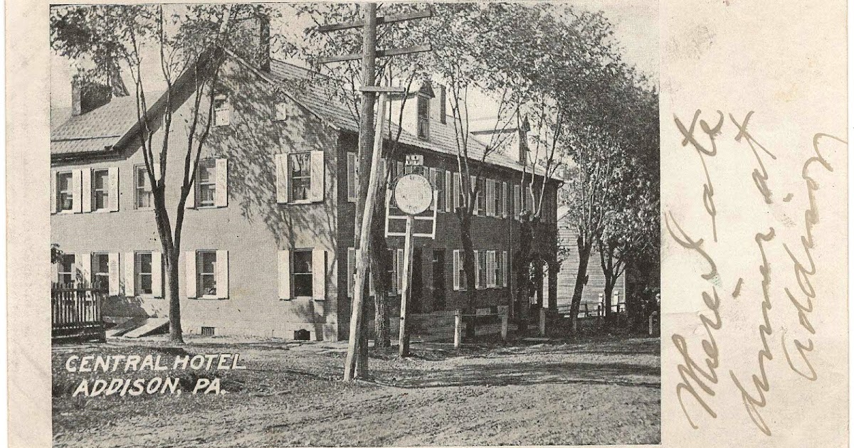 Papergreat: Postcard mailed from Addison, Pennsylvania, in 1912