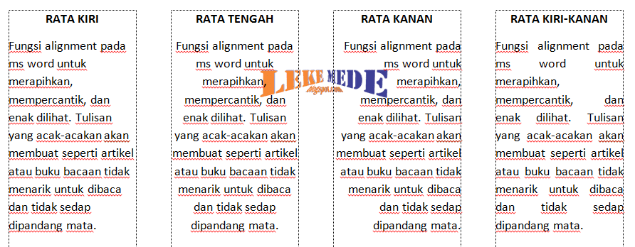 Mengatur Tulisan Menjadi Rata Kiri Kanan dan Tengah Pada Ms Word - cekrisna