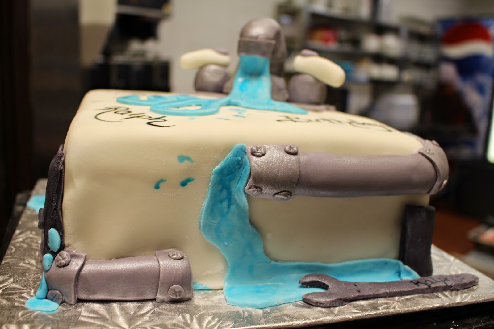 Morgie's Sweet Treats: Plumber 50th Birthday Cake!