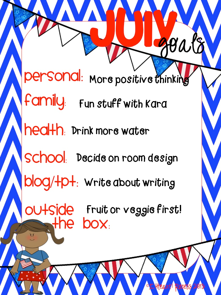 Mrs. Laffin's Laughings: July Goals & a Freebie!