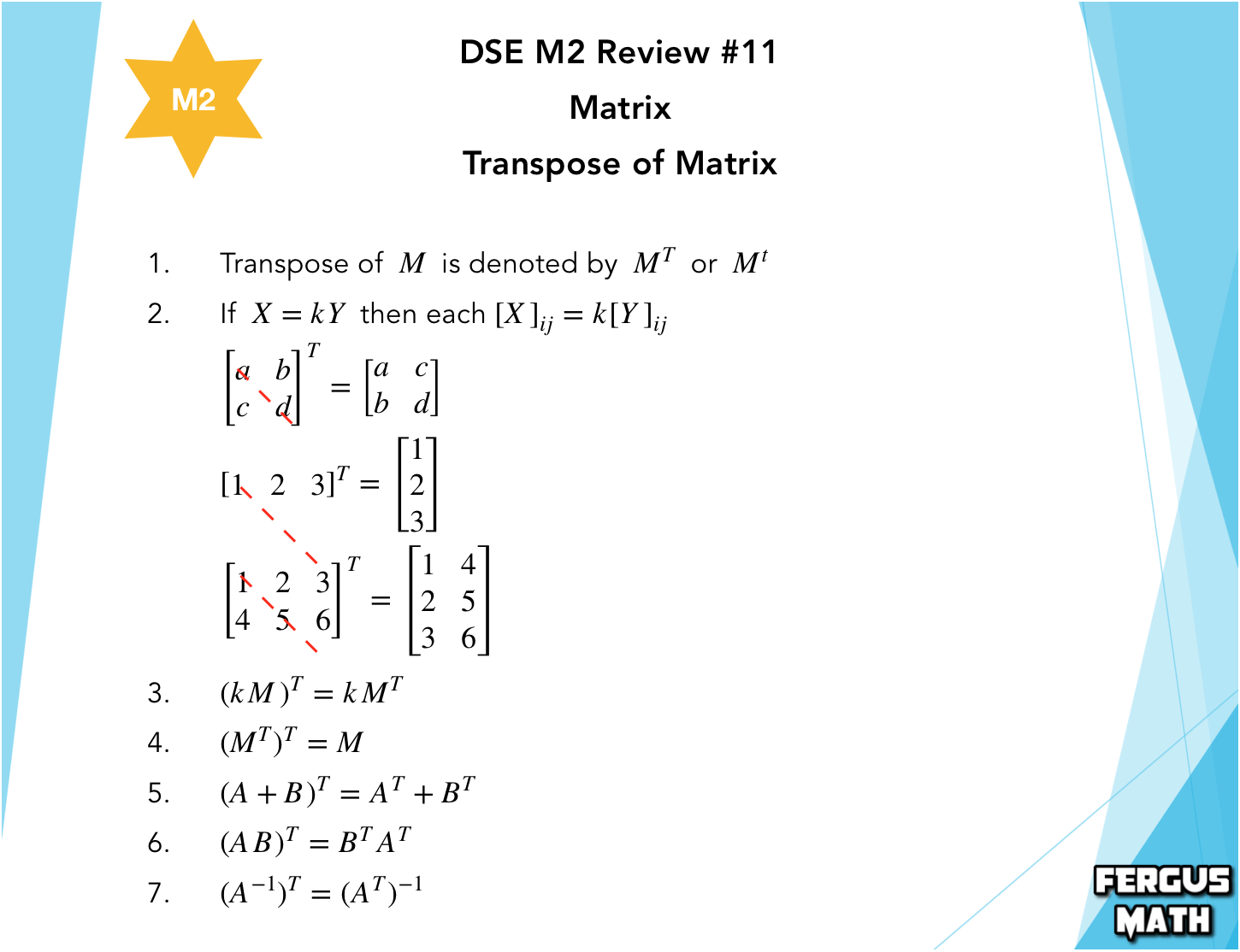 Fergus Sir Mathematics: M2 Review - Chapter 11 Matrix