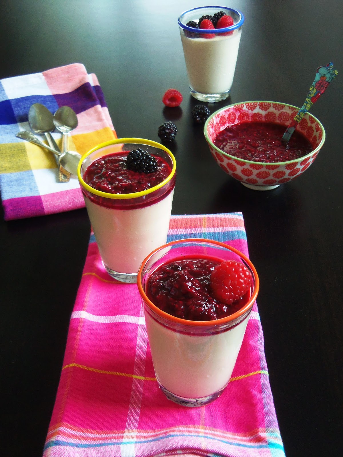 Simply Romanesco: Panna Cotta with Fresh Berry Sauce