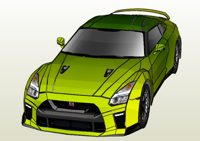 Elmerock: Nissan GTR 2017 Papermodel
