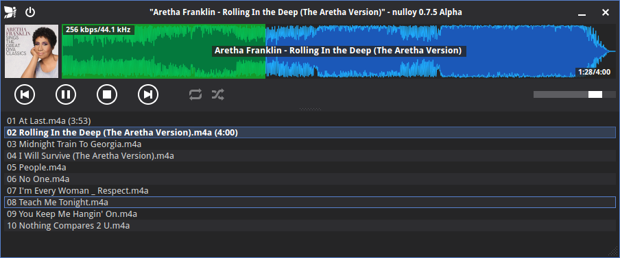 Kernel 308: Nulloy 0.7.5 ya en KCP para KaOS