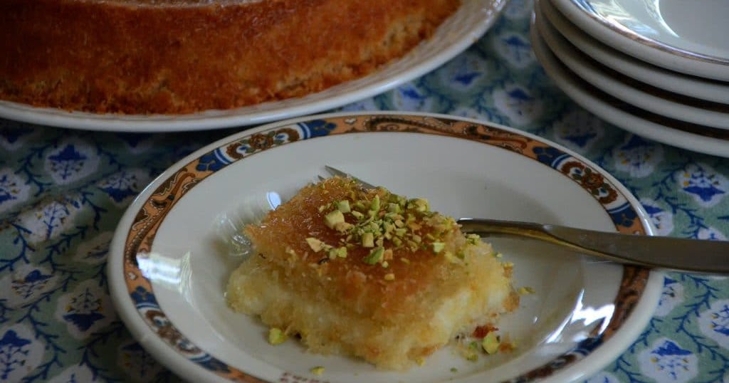 Lebanese Knafeh Jibneh with Orange Blossom Syrup Recipe | LEBANESE RECIPES