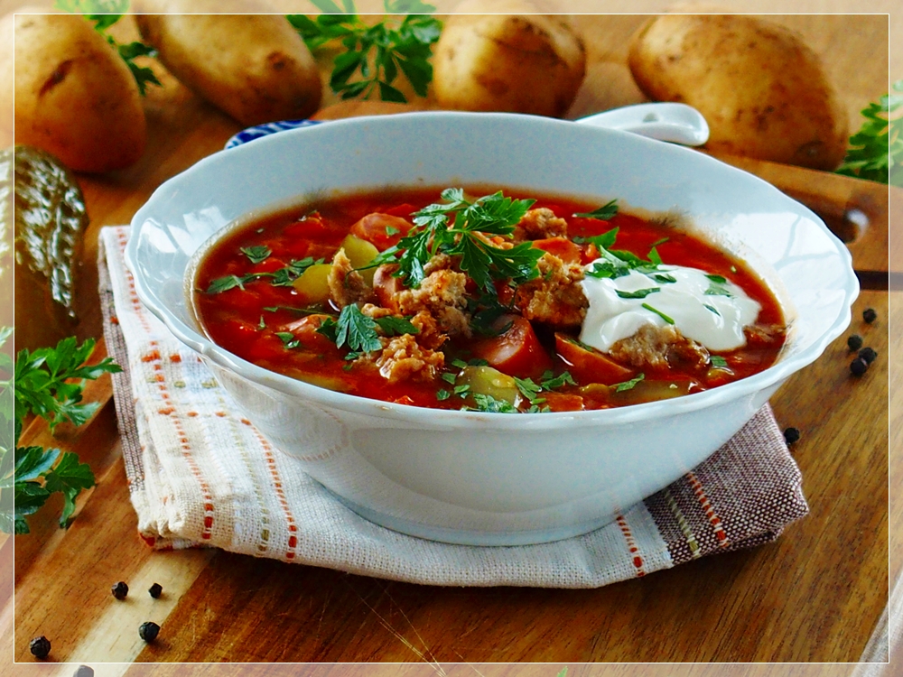 ROSYJSKA SOLIANKA Z MIESEM I ZIEMNIAKAMI | MOJA KSIĄŻKA KUCHARSKA