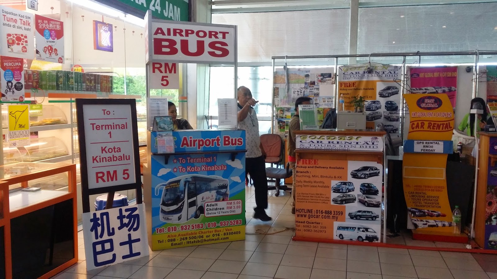 Day 1 in Kota Kinabalu - Airport Shuttle Bus vs Local Mini Bus