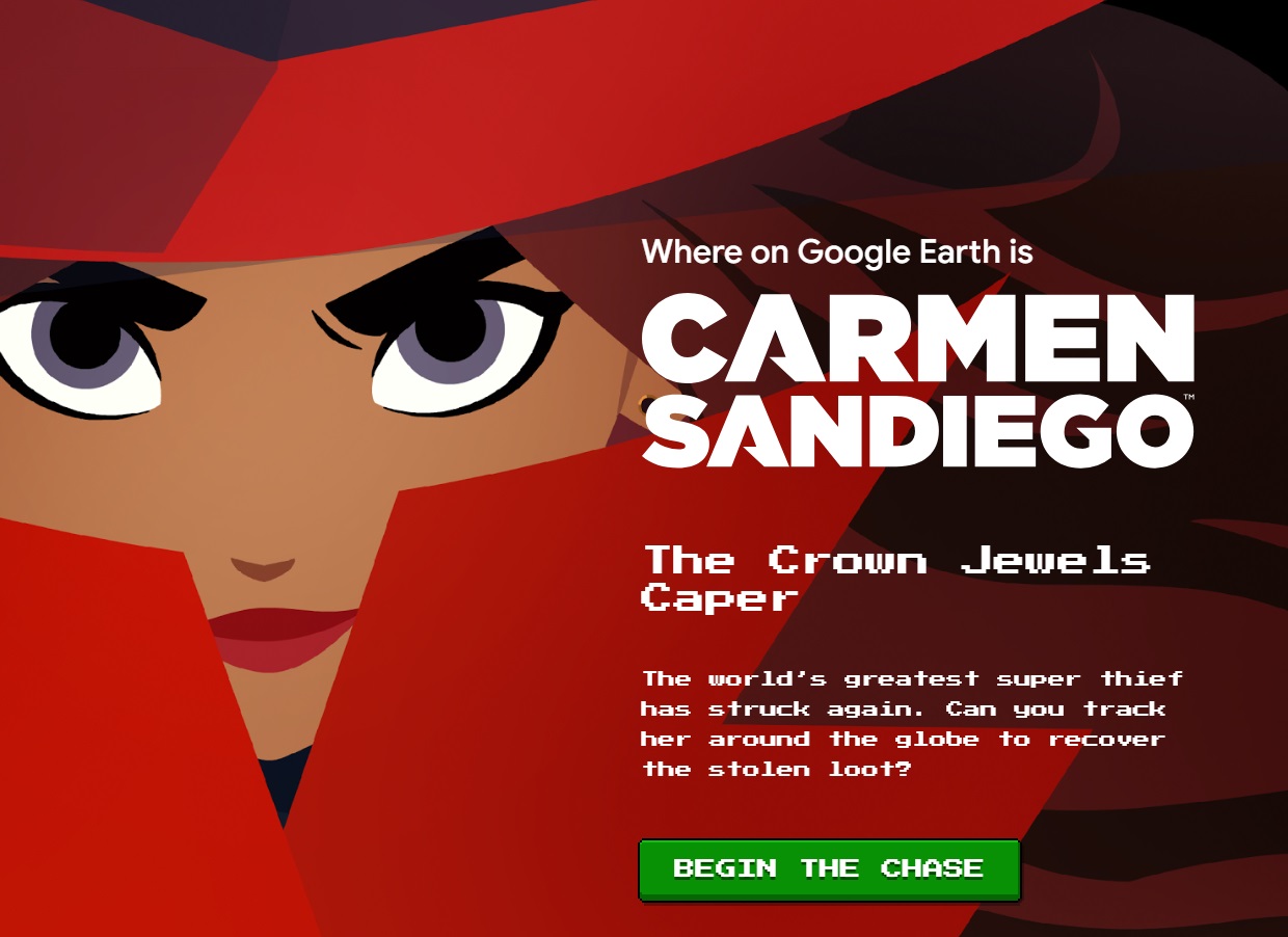Carmen Sandiego ganha jogo no Google Earth | Aberto até de Madrugada