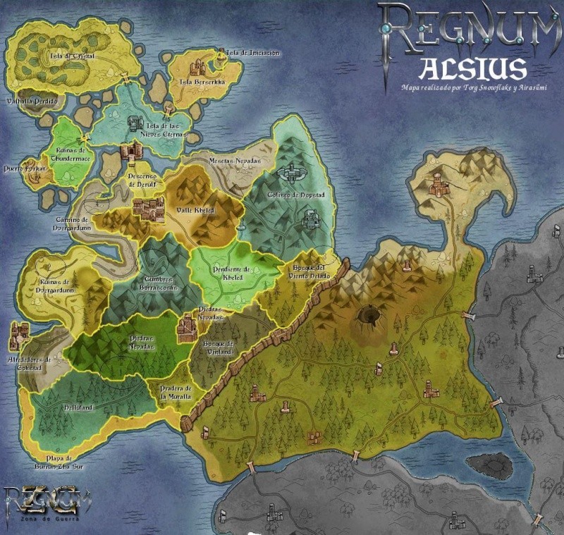 Tranix Clan [Regnum]: Mapa de Alsius con nombres