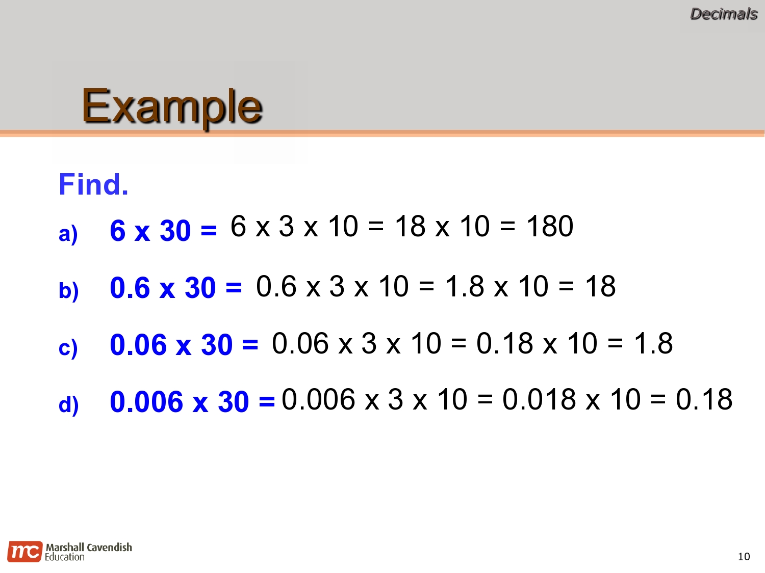 EDP 2013 Primary 6 Fabulous: Math Revision Notes: Decimals (Term 3)