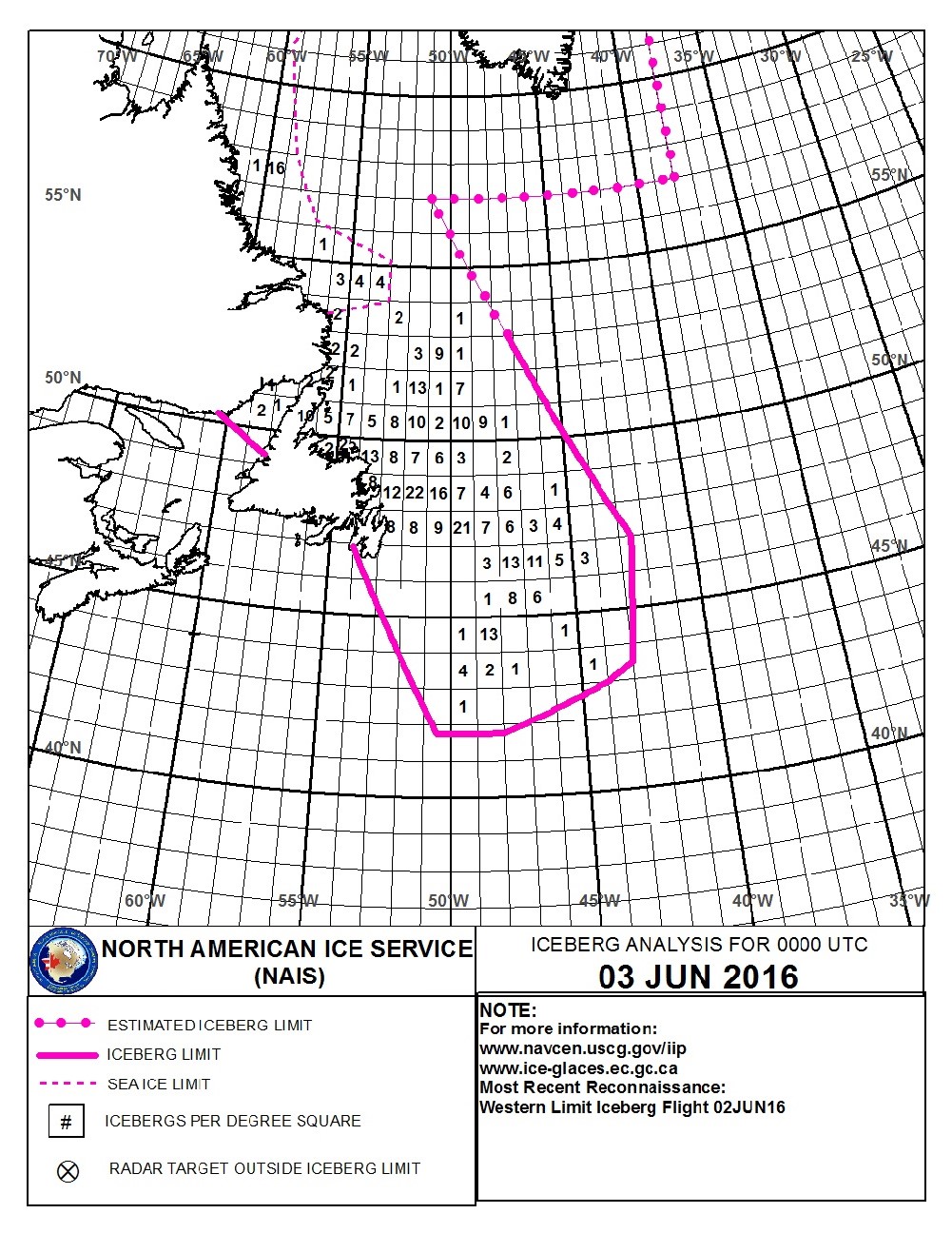 Visions of Johanna: Updated Ice Chart as boat heads North