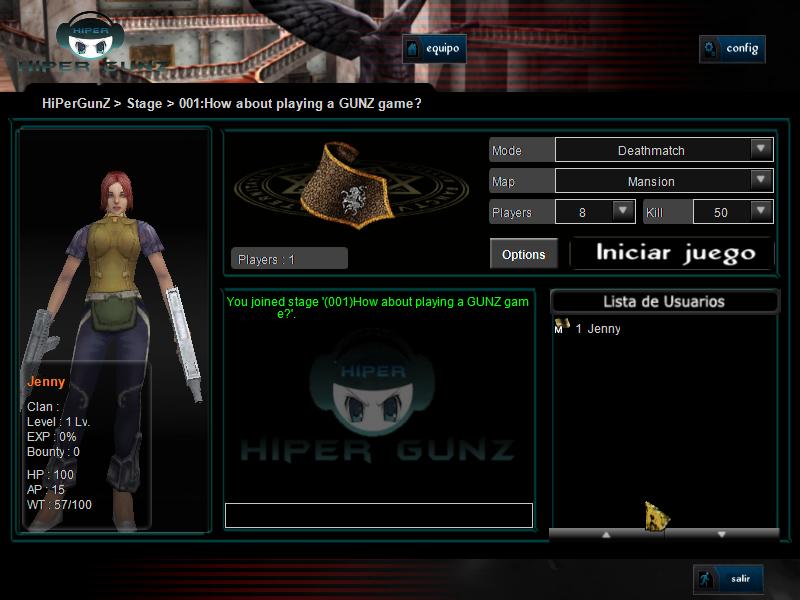 Interface Hiper Gunz | Class Gunz - Gunz Online