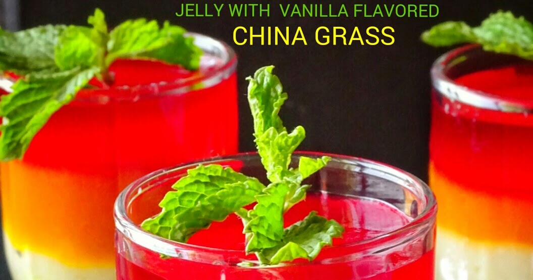 Veg Indian Cooking: Raspberry & Mango Layered Jelly with China Grass ...