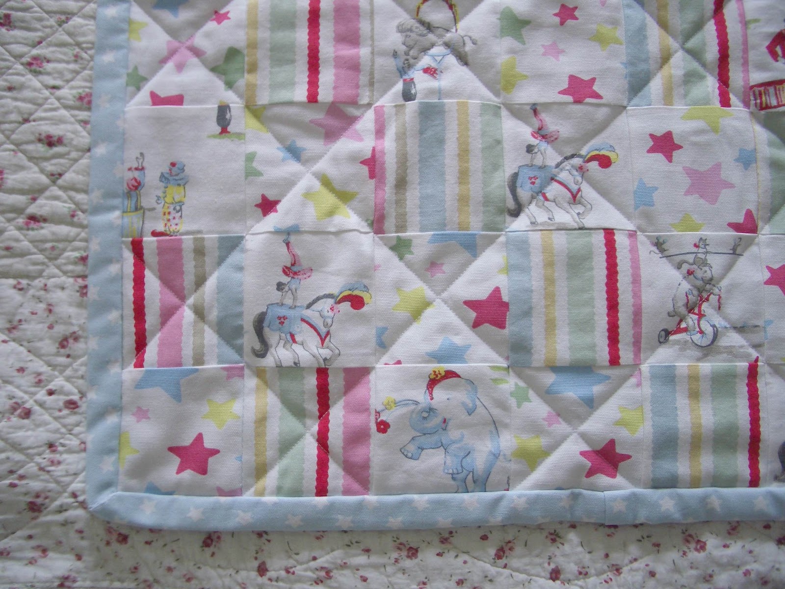 Flowers in the Window: Circus Patchwork Baby Quilt