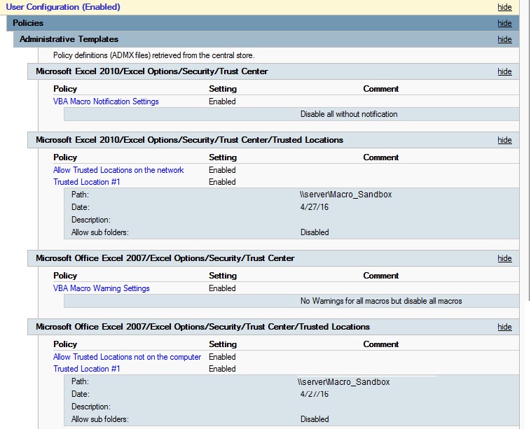 Blue Teamer Blocking Office Macros Via Group Policy