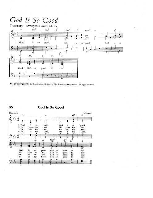 Worship Lead Sheets: God is so good - traditional