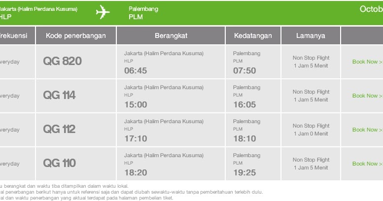 Fata Wisata Tiket Pesawat Jakarta Palembang: Tiket Pesawat Citilink ...