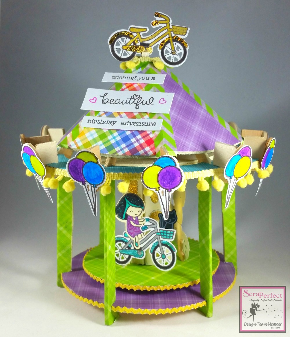 ScraPerfect: How To Make a Breathtaking Carousel For A Blissful Birthday