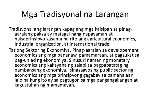 tradisyunal na ekonomiya - philippin news collections