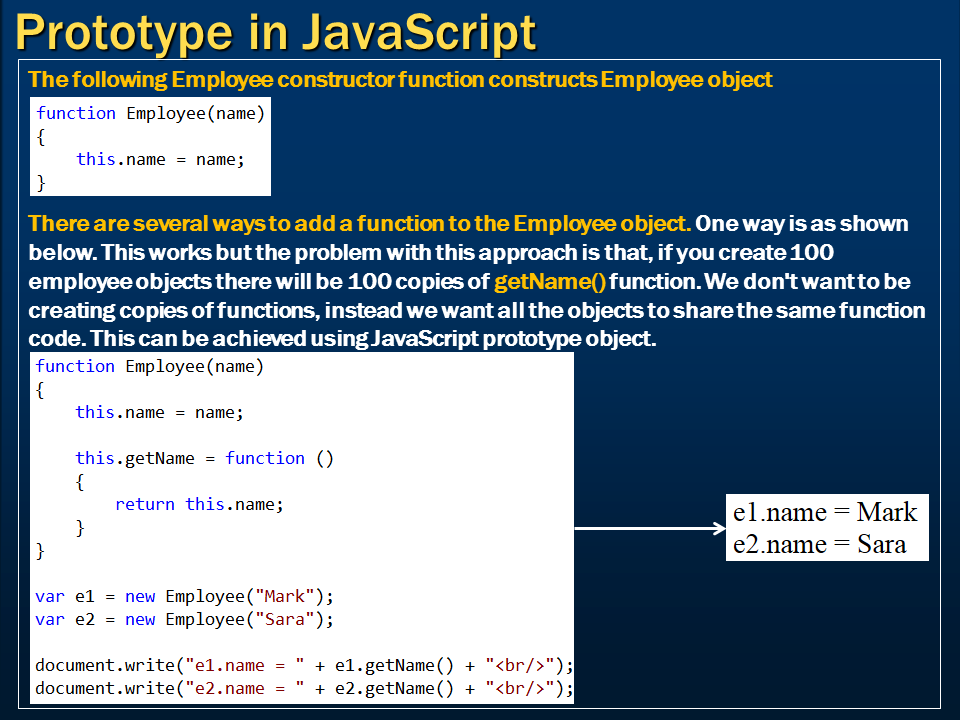 Sql Server Net And C Video Tutorial Prototype In Javascript