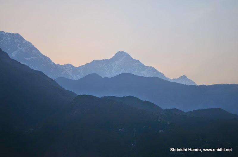 View of himalayan mountains from Dharamshala - eNidhi India Travel Blog