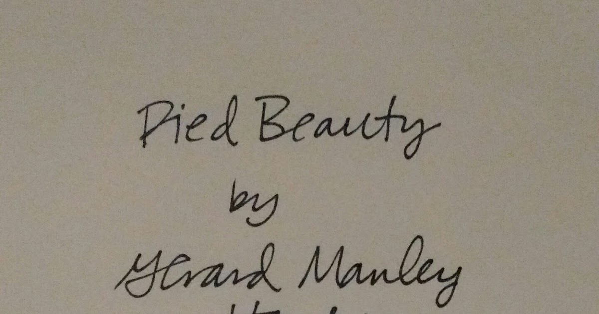 hand illustrated "pied beauty" poem