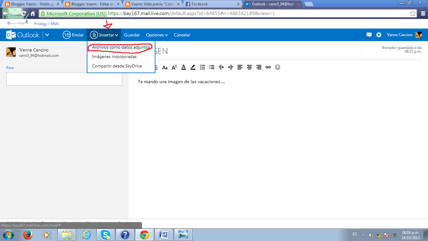 Vaann: Como adjuntar un archivo