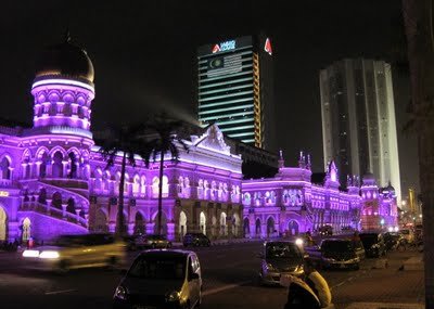 Purple Glowing Building in Kuala Lumpur ~ Funz Lol World