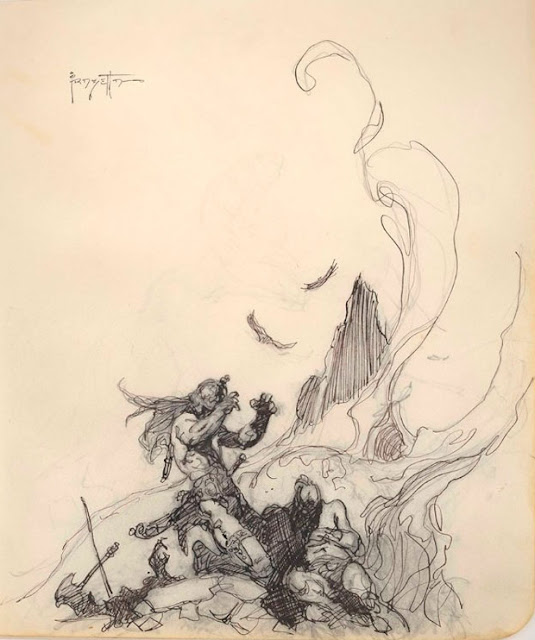 Fantasy Ward: Sketch Work: the drawings of Frank Frazetta