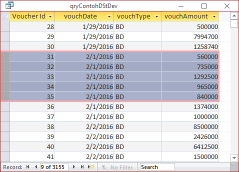 Fungsi DStDev dan DStDevP di MS Access - Access Terapan