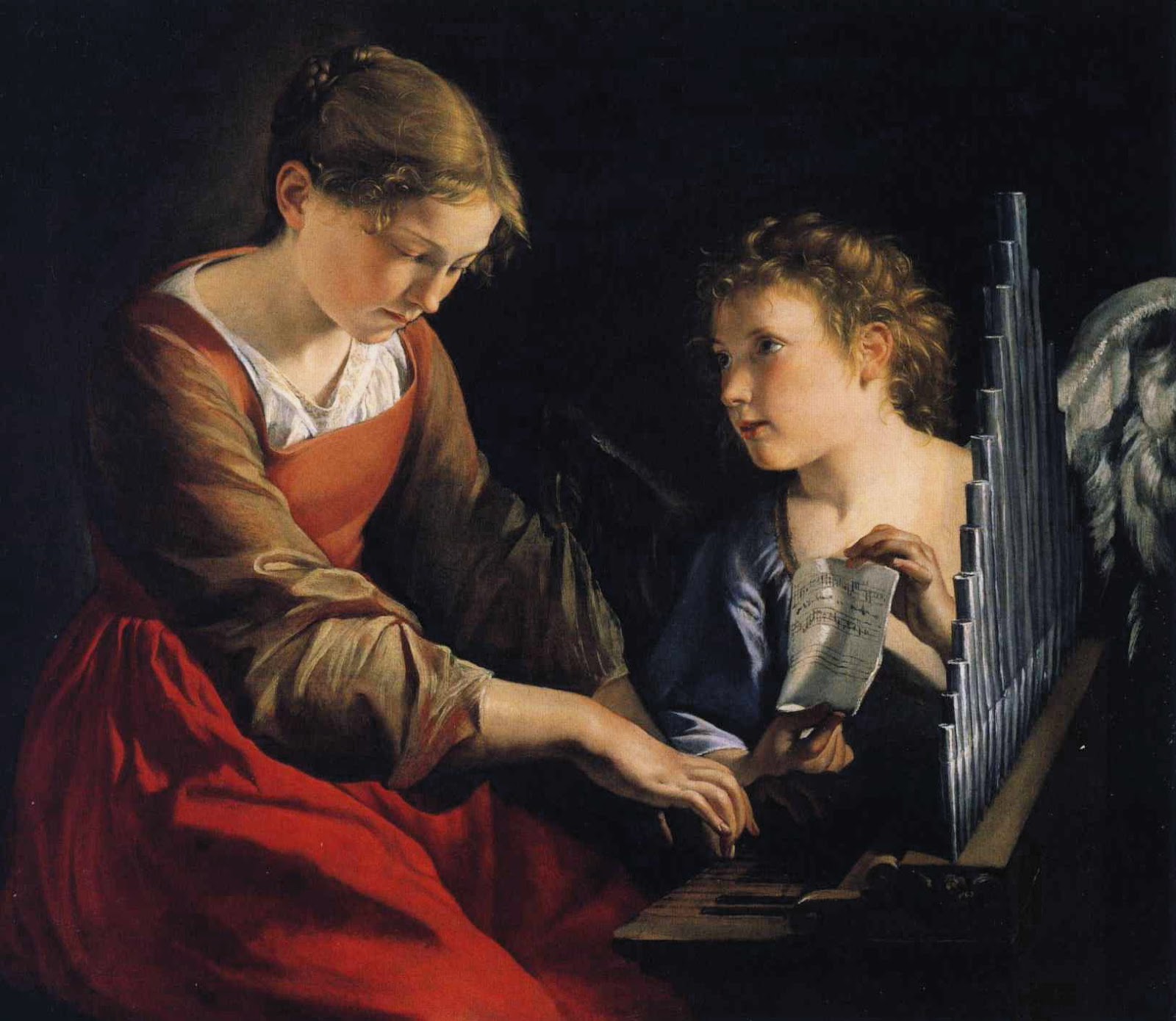 Happy Catholic*: Saint Cecilia with an Angel, Gentileschi