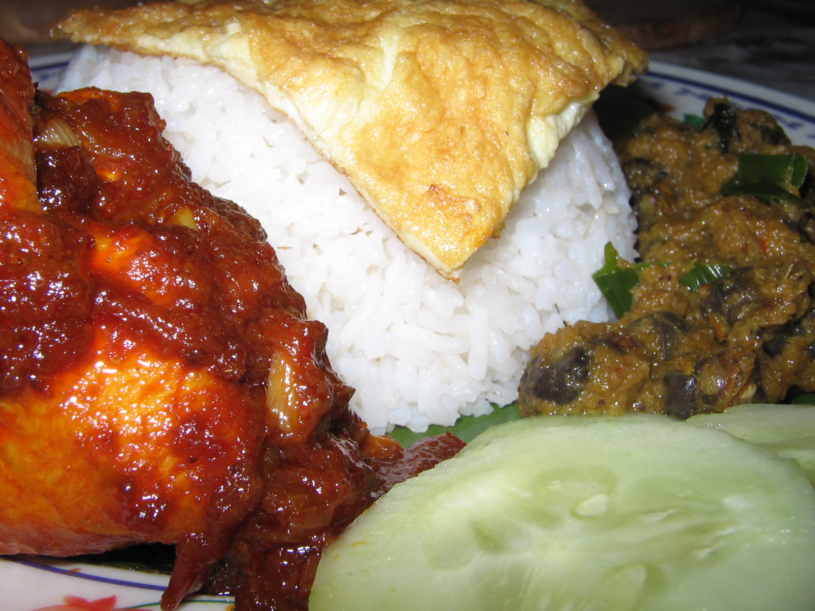 Kasih Nan Abadi..Selamanya..::~: Nasi Lemak + Rendang Kerang + Sambal Ayam