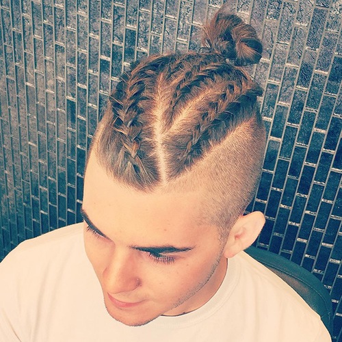 The Man Bun Braids A Surprising New Mens Hair Trend