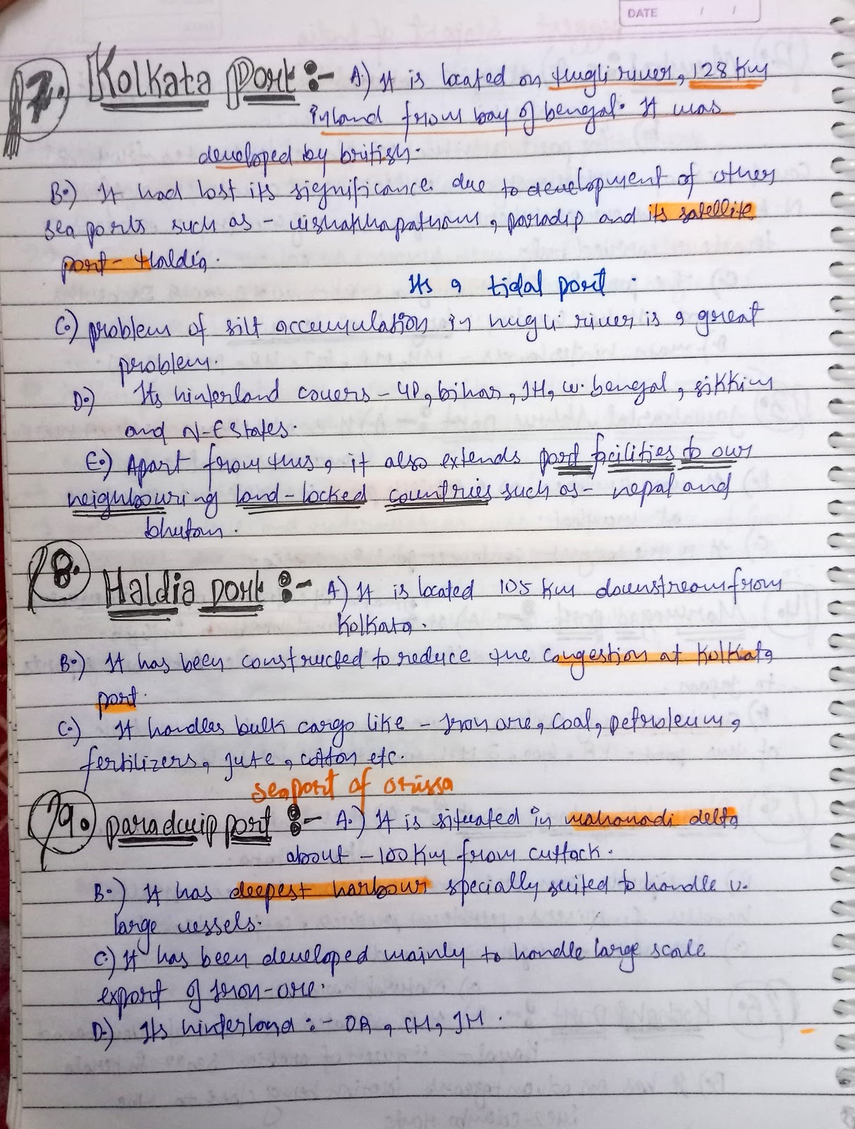 Handwritten Notes of International Trade -[geography] class 12th ...