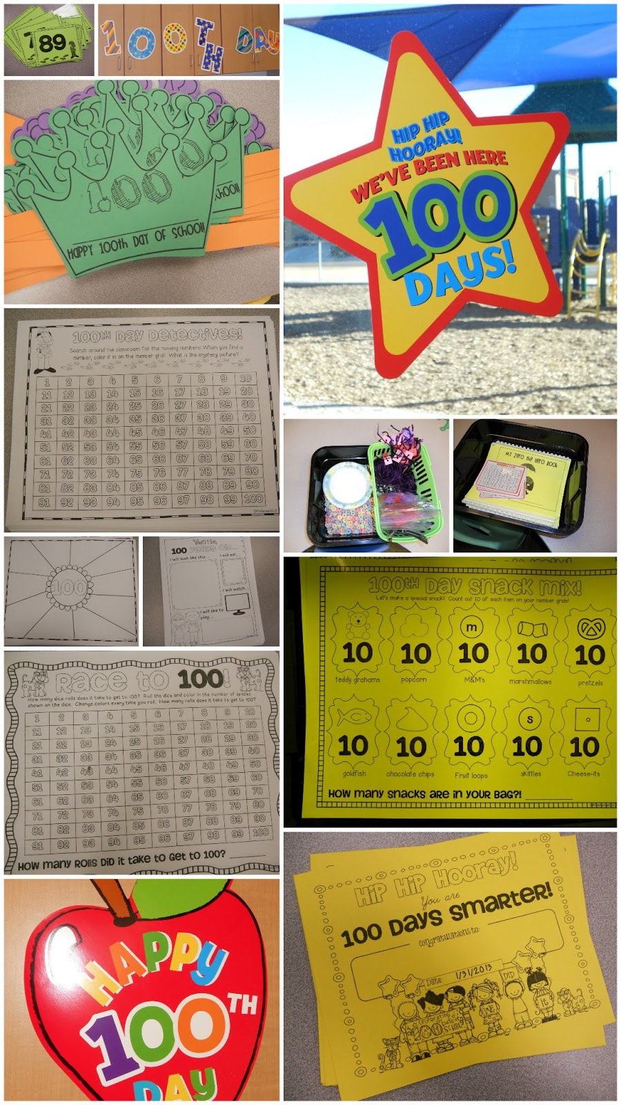 kindergarten kidlets: Hip, Hip, Hooray for the 100th Day!