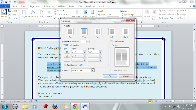 Tips from a Tech Teacher: How to Use Columns in Word 2010