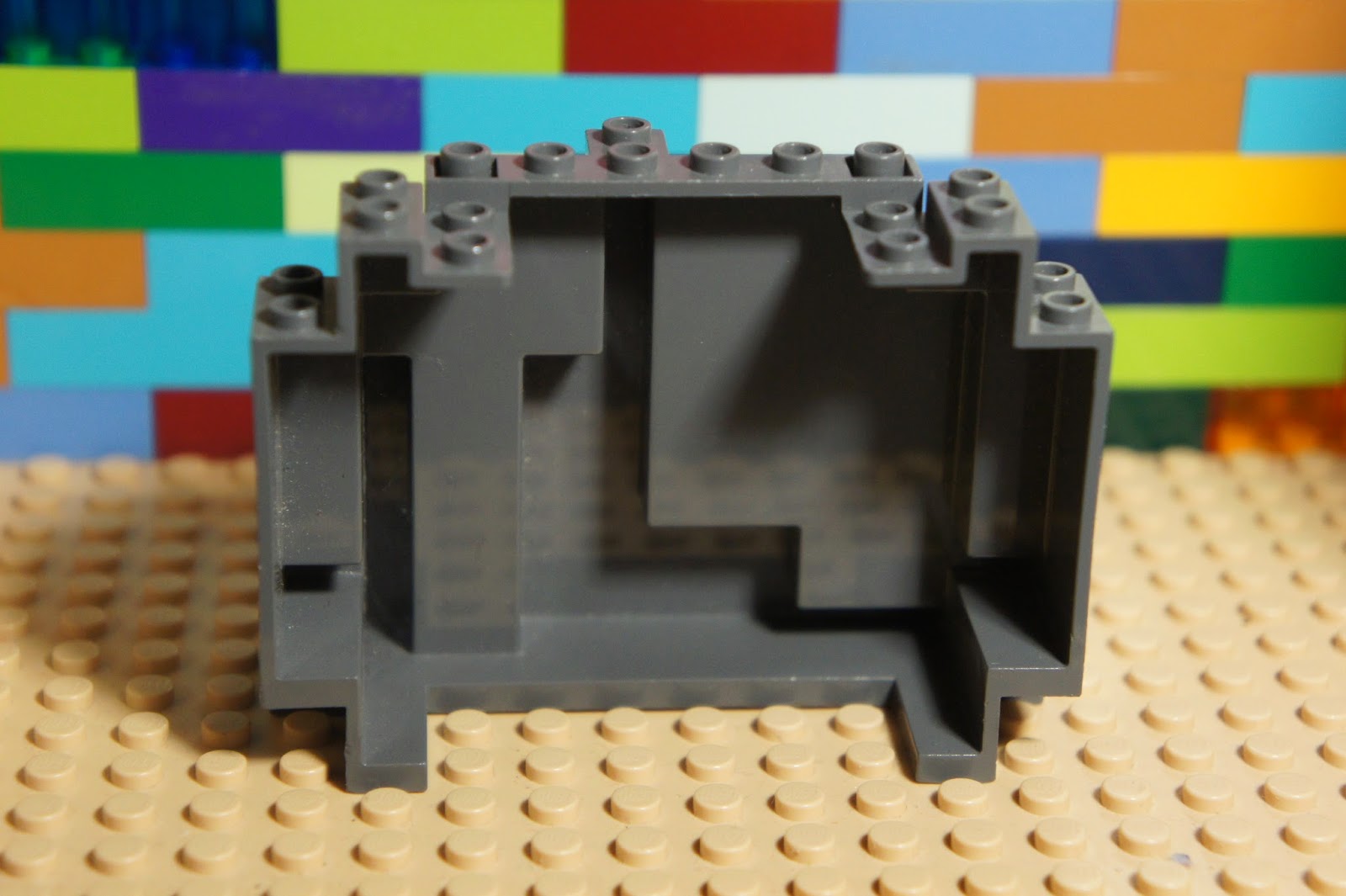 LEGO 6082 Dark Gray WALL PANEL Castle 4x10x6 Rock Rectangular Mountain ...