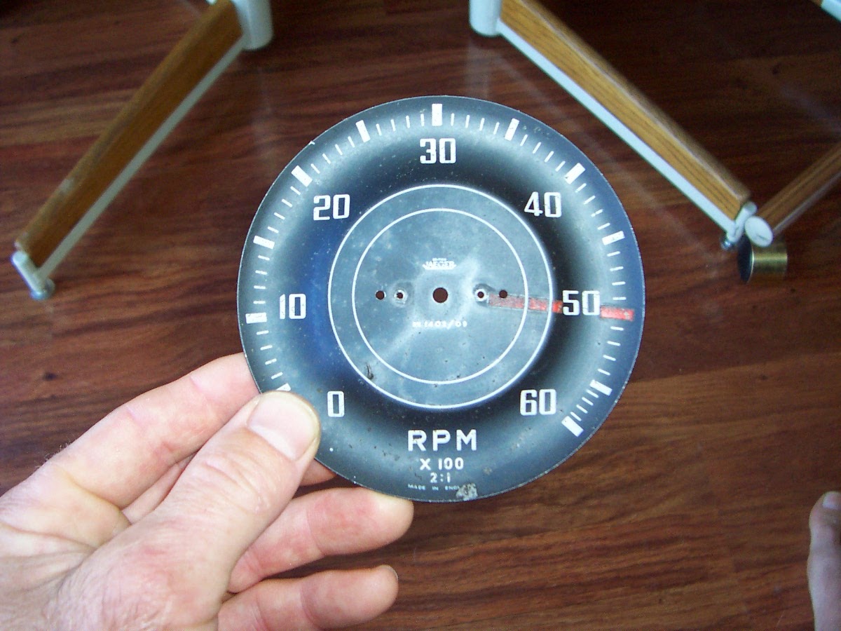 Eric's Garage: TR3A Retrofitted Jaeger Tachometer