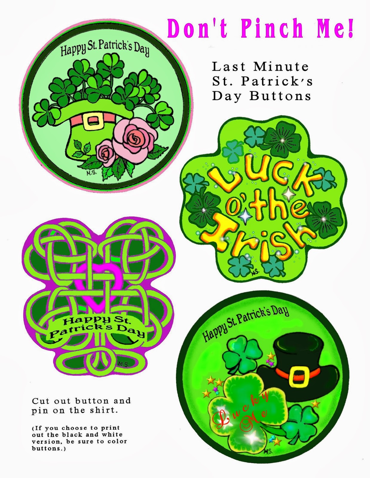Serendipity Hollow: Don't Get Pinched -- Last Minute St. Patrick's Day ...